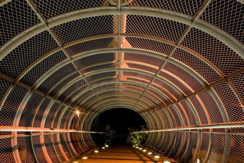 Steel bridge tunnel stock photo. Image of metallic, construction - 3884254