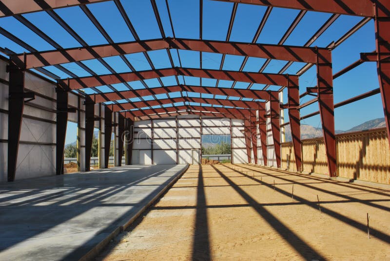 Steel building stock image. Image of roof, architecture - 6199307