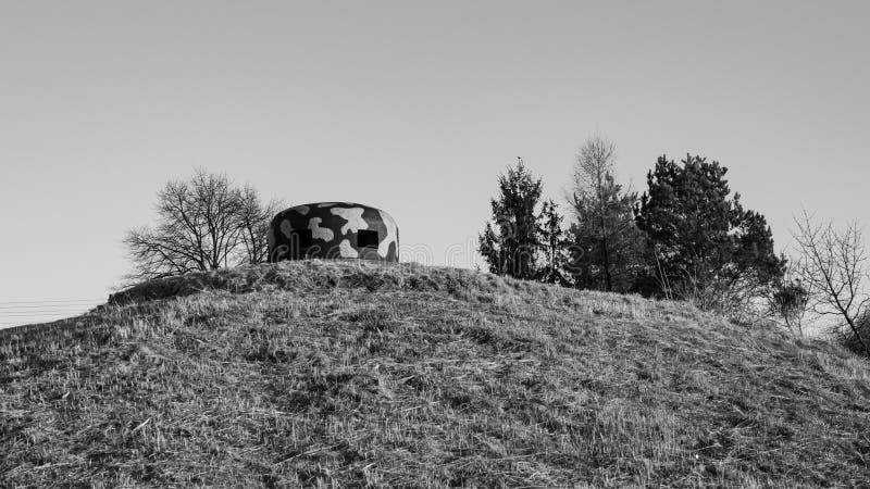 Steel Bunker Dome, Shooting Turret Stock Image - Image of metal ...