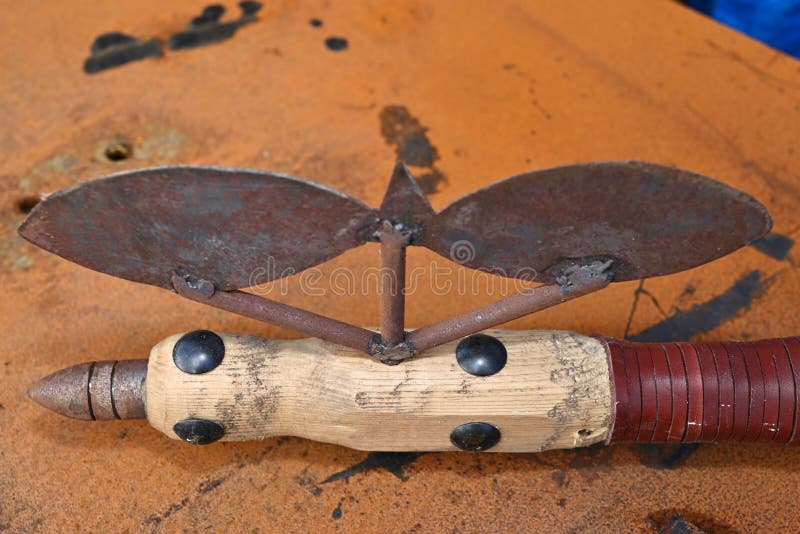Butterfly war axe stock photo. Image of butterfly, carving - 308803286