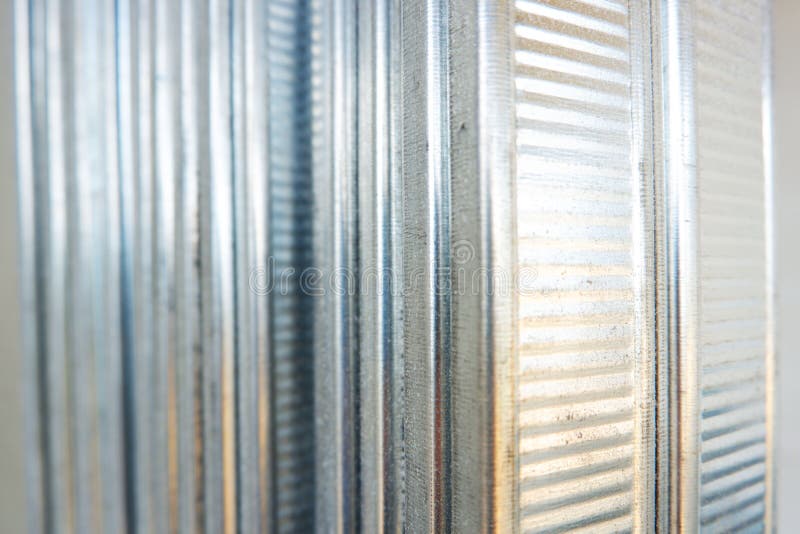 Steel C Line Texture for Install Ceiling Stock Photo - Image of close ...