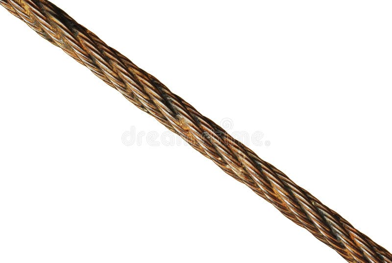 Steel Cable Isolated on White Stock Image - Image of steel, isolated ...