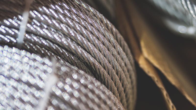 Steel Cable Silver Steel Close Up Industrial Tool Stock Photo - Image ...
