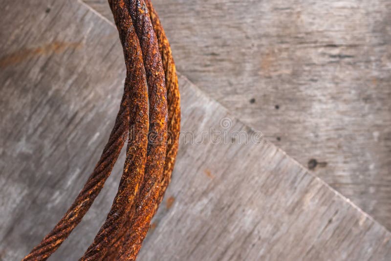 Steel Cable Sling Old Rusty Focus Macro Close-up Texture Background ...