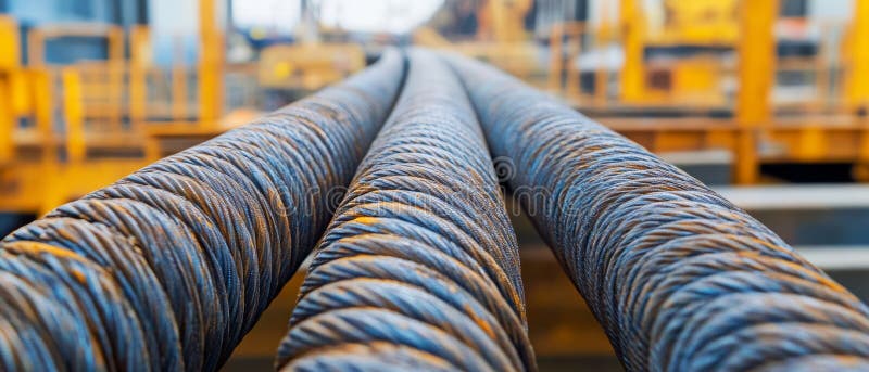 Steel Cables in Construction Strength and Support on the Building Site ...