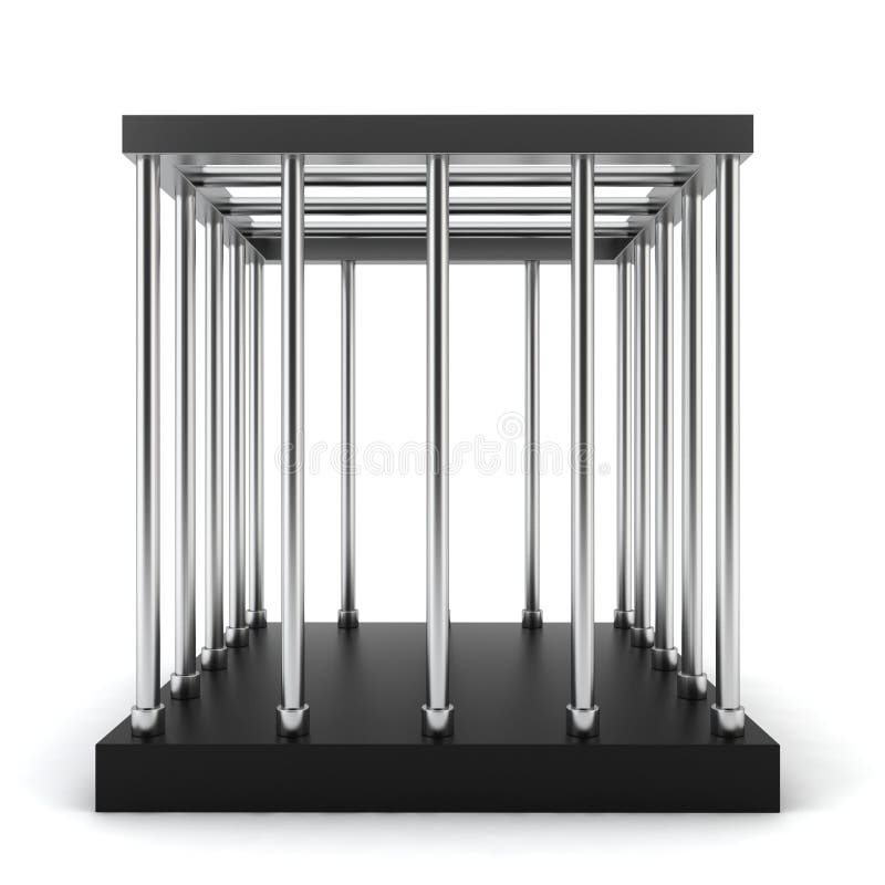 Steel cage stock illustration. Illustration of block - 32484970