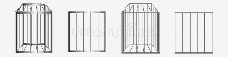 Steel Cage 3d Vector Realistic Illustration. Stock Vector ...