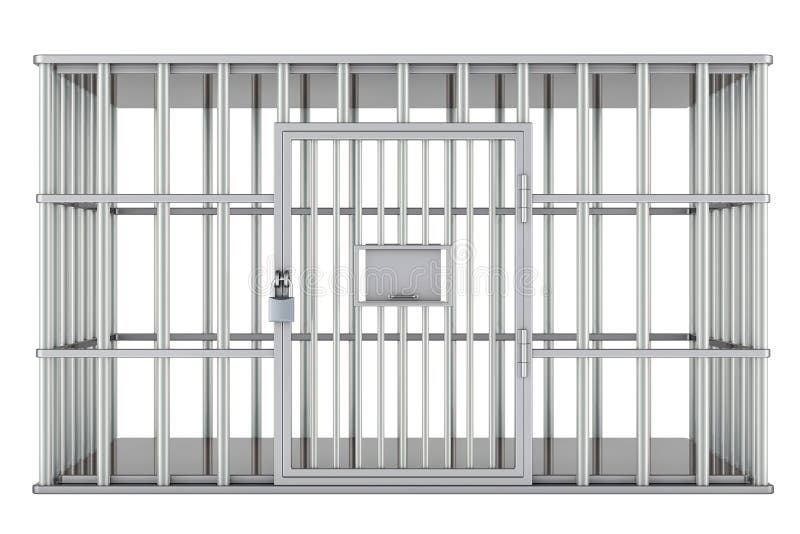 Steel Cage, Prison Cell. 3D Rendering Stock Illustration - Illustration ...