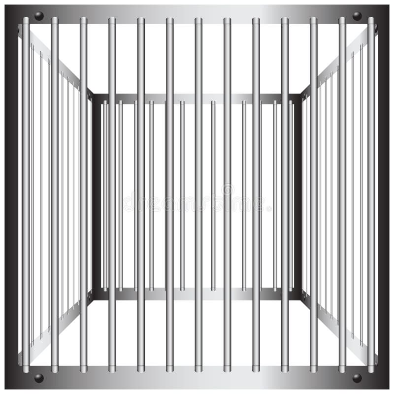 Steel cages stock vector. Illustration of jail, square - 24566457