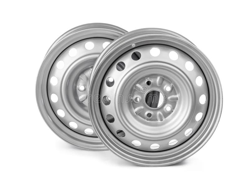Steel car rims stock image. Image of round, isolated - 204802299