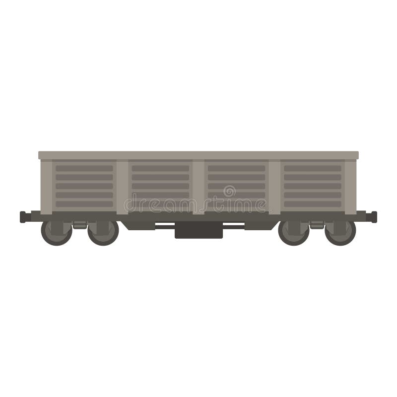 Steel Cargo Icon Cartoon Vector. Train Wagon Stock Vector ...