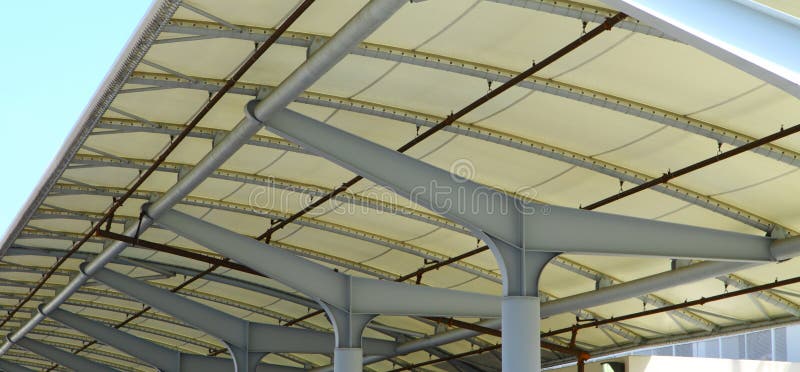 Steel Ceiling Structure stock photo. Image of bright - 25149142
