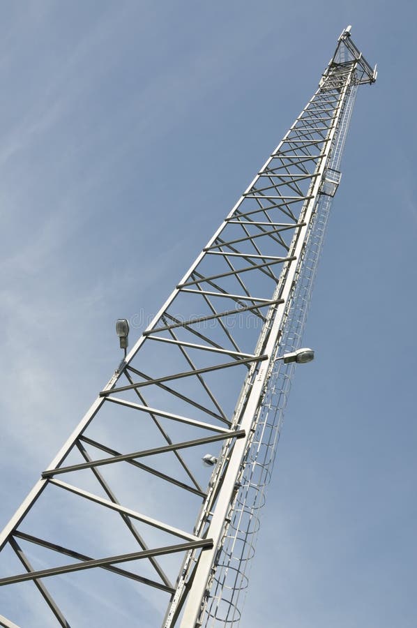 Steel cell phone tower stock photo. Image of frame, infrastructure ...