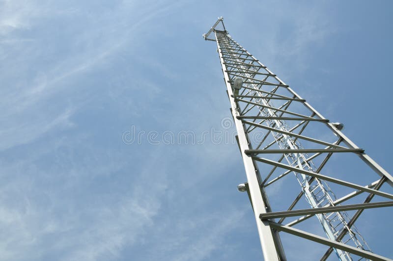 Steel cell phone tower stock photo. Image of frame, infrastructure ...