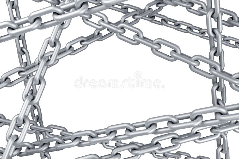 Steel chain background stock illustration. Illustration of silver ...
