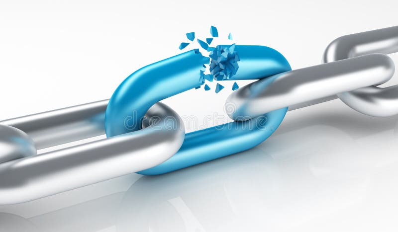 Chain breaking stock illustration. Illustration of break - 40242274
