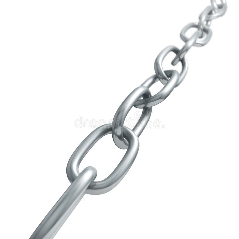 Steel chain 3D render stock illustration. Illustration of industry ...
