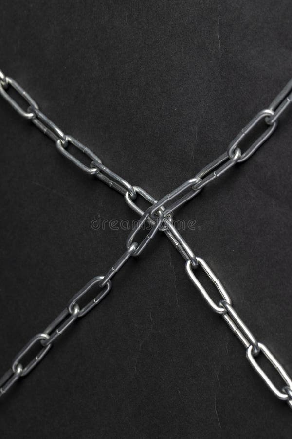 Steel Chain Links Connected Together Stock Image - Image of concept ...