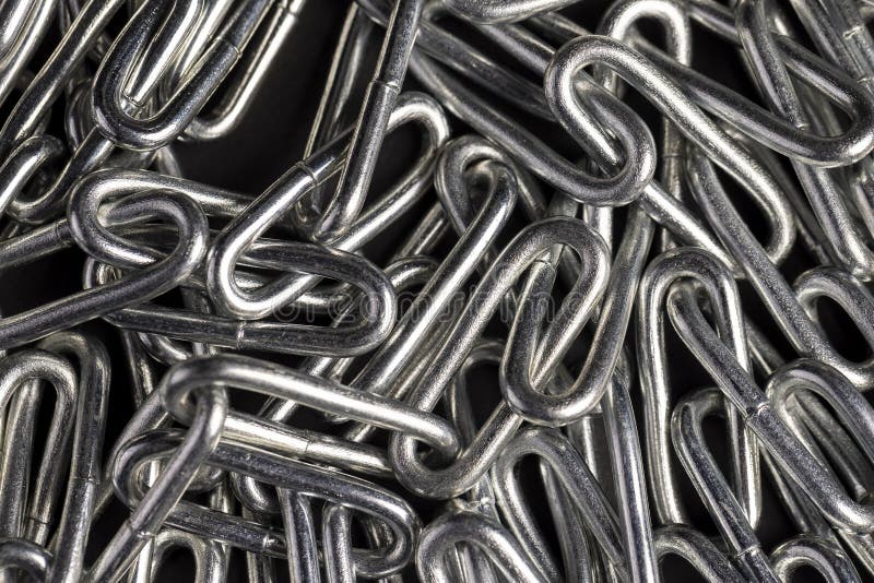 Steel Chain Links Connected Together Stock Image - Image of chain, iron ...