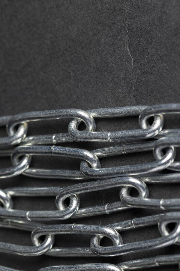 Steel Chain Links Connected Together Stock Photo - Image of connected ...