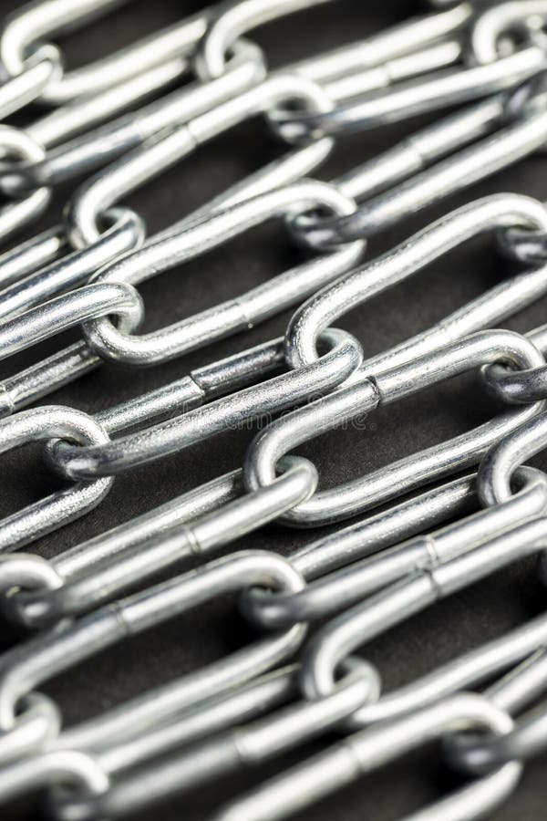 Steel Chain Links Connected Together Stock Photo - Image of motion ...