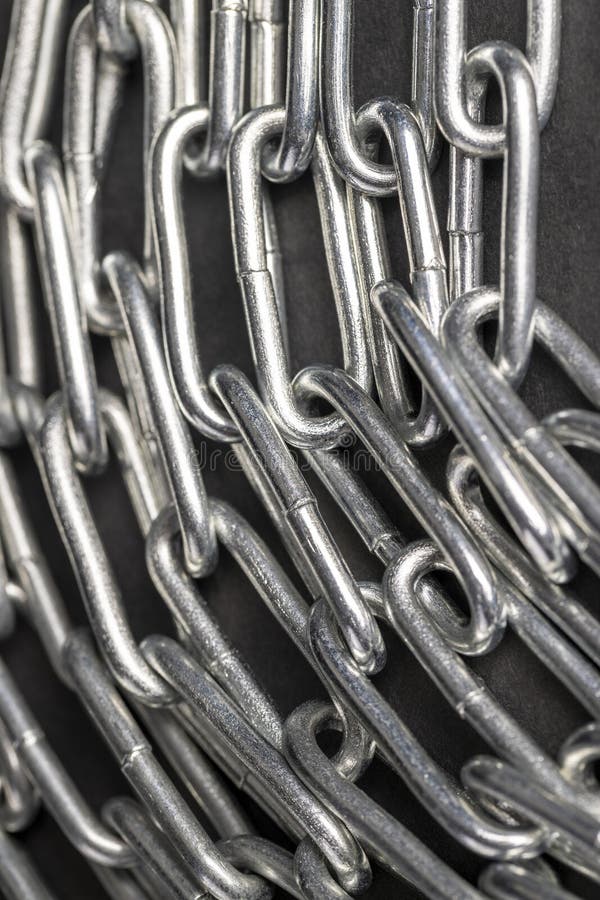Steel Chain Links Connected Together Stock Image - Image of symbol ...