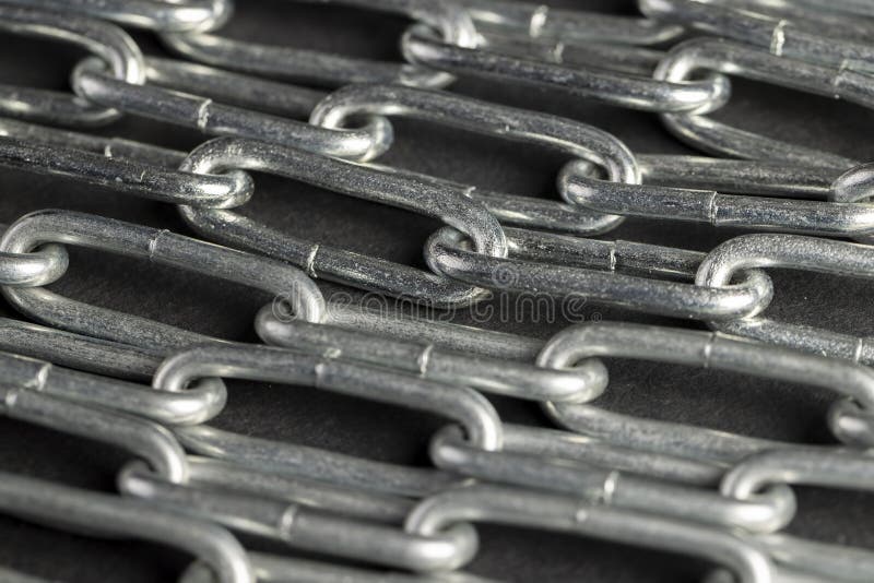Steel Chain Links Connected Together Stock Image - Image of design ...