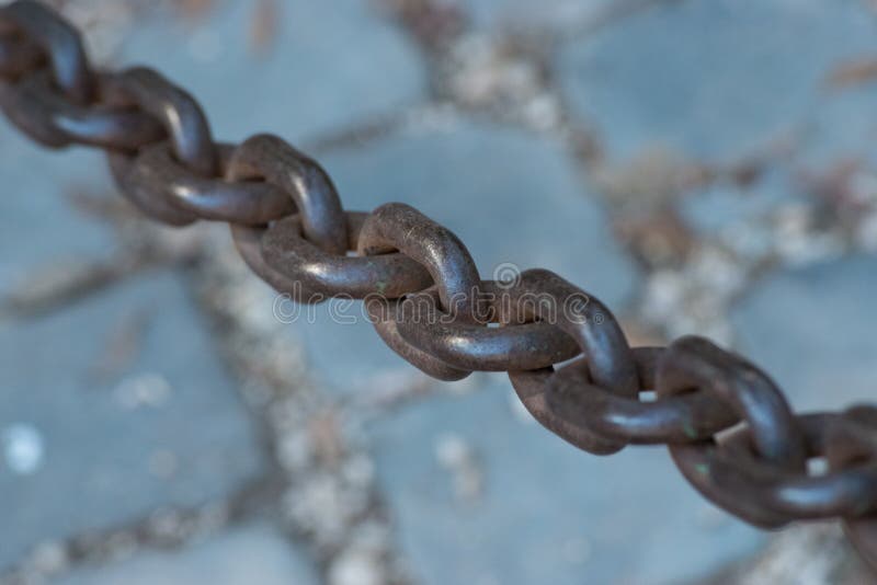 Steel chain, Rusty chain stock photo. Image of design - 110328722