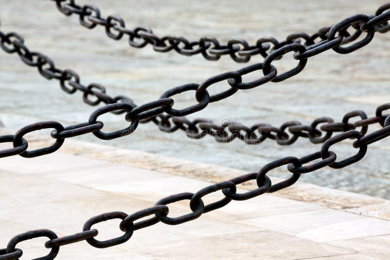The steel chain. stock photo. Image of white, gold, lock - 111707782