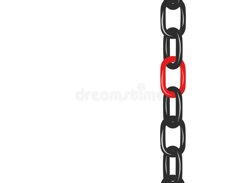 Steel Chain and Strong Links. Vector Stock Vector - Illustration of ...