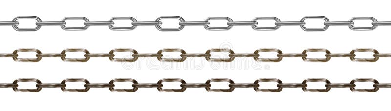 Steel Chain, on White Background Stock Vector - Illustration of strong ...