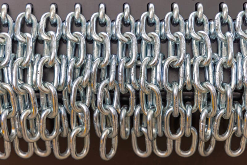 Steel Chains stock photo. Image of industry, clean, equipment - 232195630