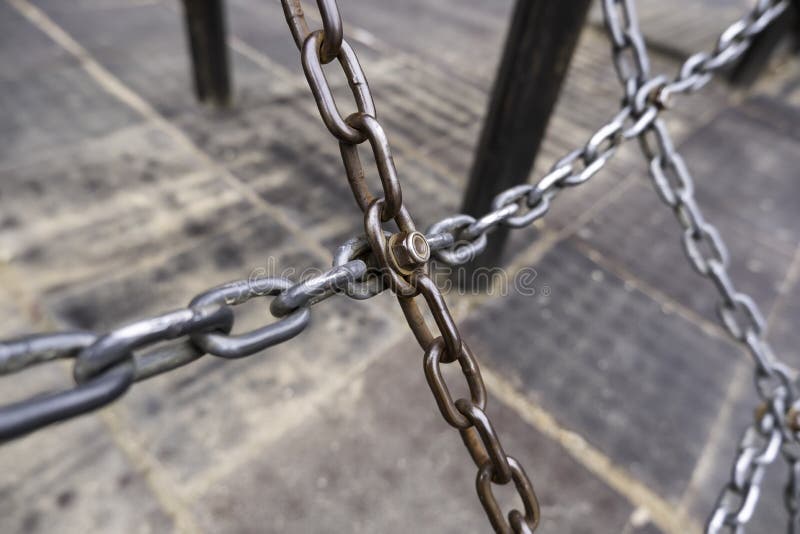 Steel chains stock photo. Image of stability, connection - 229650134