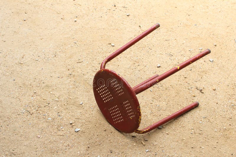Steel Chair Fall on the Ground Stock Image - Image of elegance, success ...