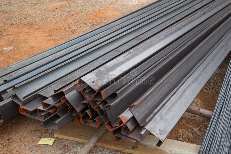 Steel Channel (steel C Chanel) Stock Image - Image of factory, beam ...