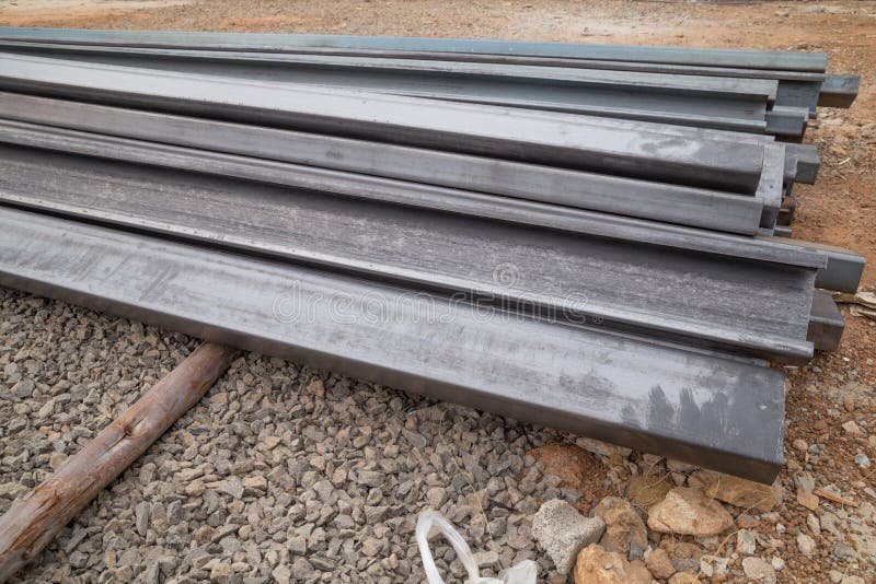 Steel Channel (steel C Chanel) Stock Image - Image of channel, pile ...