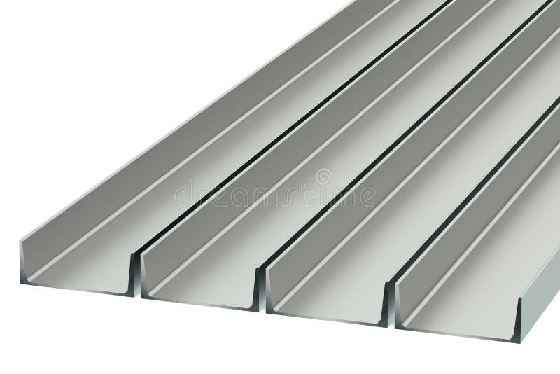 Steel channels stock illustration. Illustration of object - 63026345