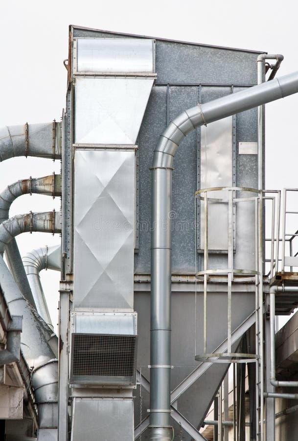 Steel chimneys industry stock photo. Image of industrial - 13650694