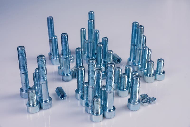 Steel chromeplated bolts stock image. Image of concepts - 48529793