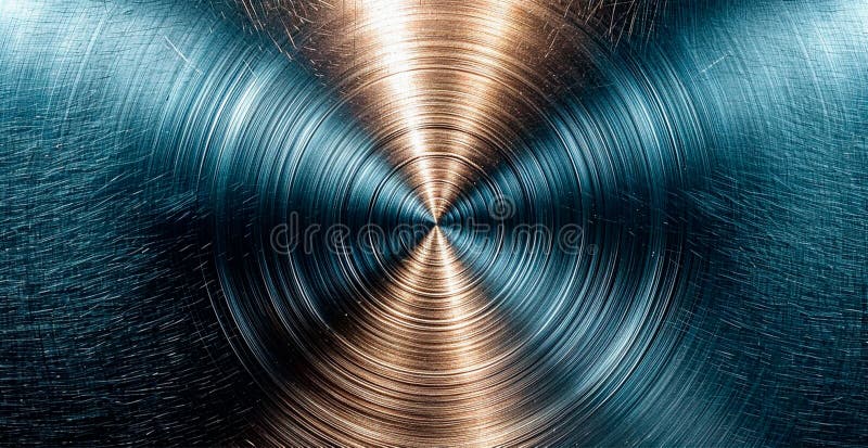 Steel Circular Shine on Metal Sheet, Panoramic Industrial Iron Texture ...