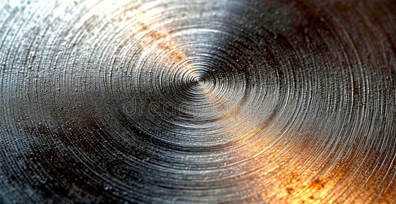 Steel Circular Shine on Metal Sheet, Panoramic Industrial Iron Texture ...