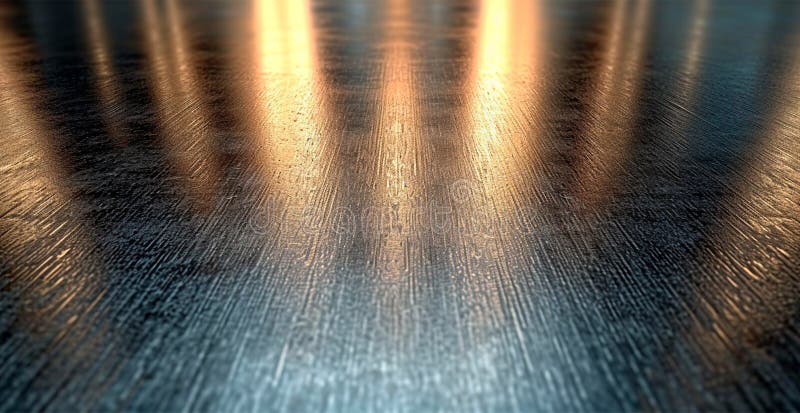 Steel Circular Shine on Metal Sheet, Panoramic Industrial Iron Texture ...