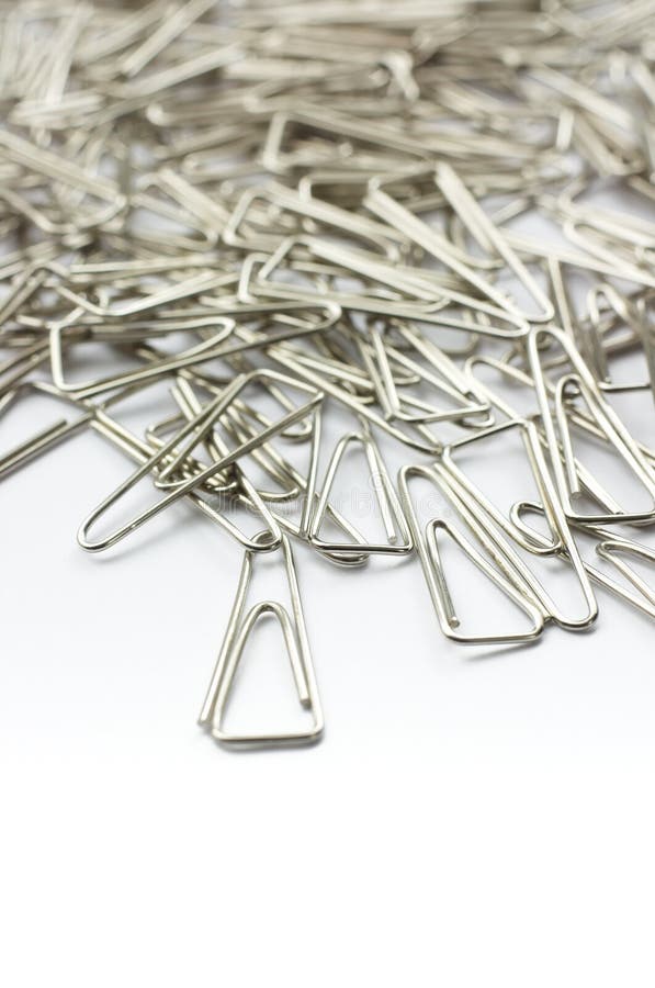 Steel Clips Closeup Isolated on White Background Stock Photo - Image of ...