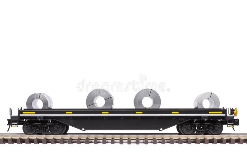 Steel Coil Railroad Car stock photo. Image of ship, journey - 69029522