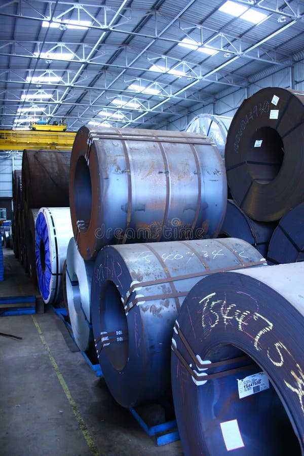 Steel Coil Close-Up stock image. Image of metal, industrial - 13373065