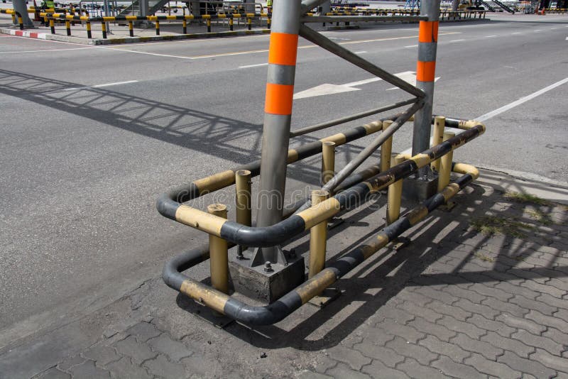Steel Column Support with Bolts and Nuts Stock Image - Image of ...