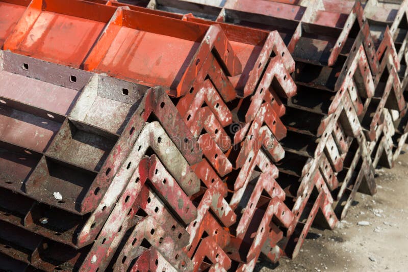 Steel columns stock photo. Image of iron, equipment, rusty - 66889510