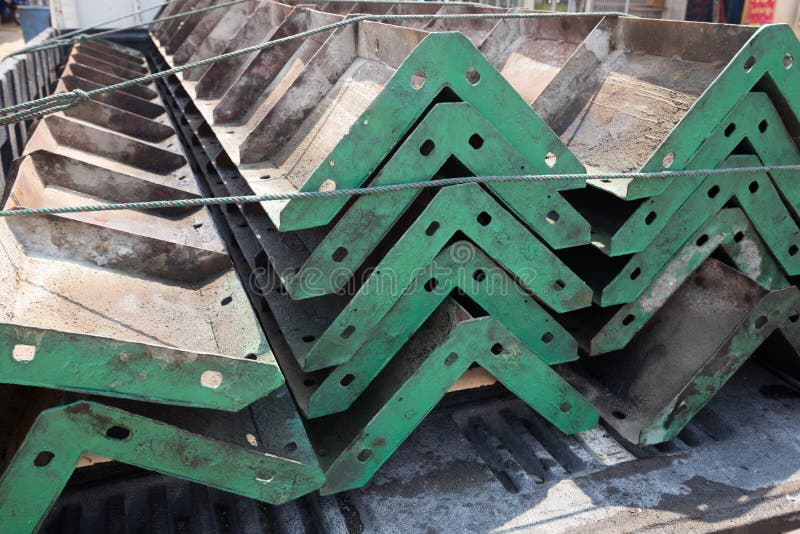 Steel Columns Frame Construction in Site Stock Photo - Image of mold ...