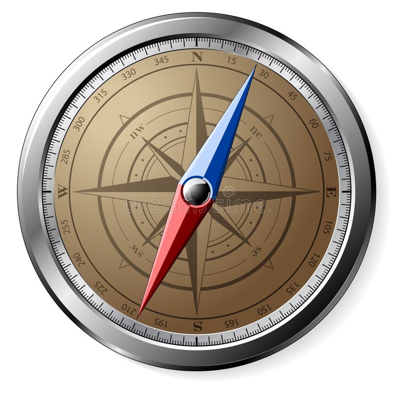 Steel Compass stock vector. Illustration of geography - 12120815