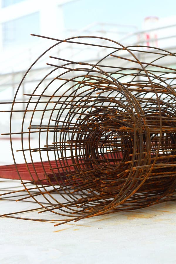 Steel Components in the Construction Site - Construction. Stock Image ...